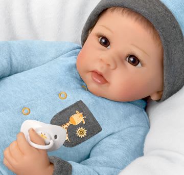 So Truly Real Oliver Touch-Activated Vinyl Baby Doll By Artist Linda ...