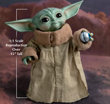 STAR WARS 1:1-Scale 15.5 Tall Hand-Painted Grogu Portrait Figure With ...