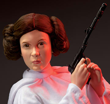 STAR WARS Hand-Painted Princess Leia Portrait Figure With Wig Hair ...