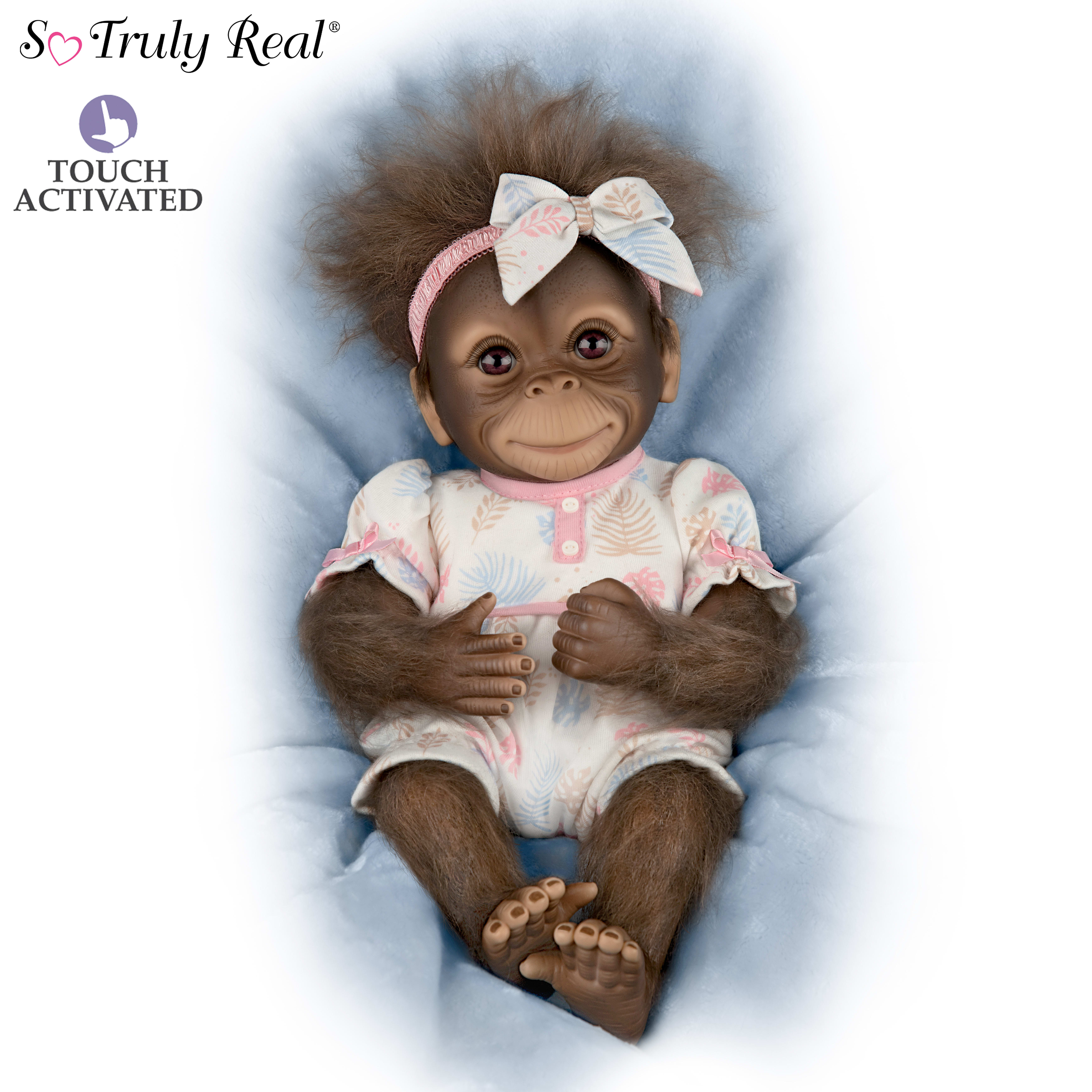 So Truly Real Keiko Lifelike Monkey Doll With Hand-Applied Mohair Makes ...