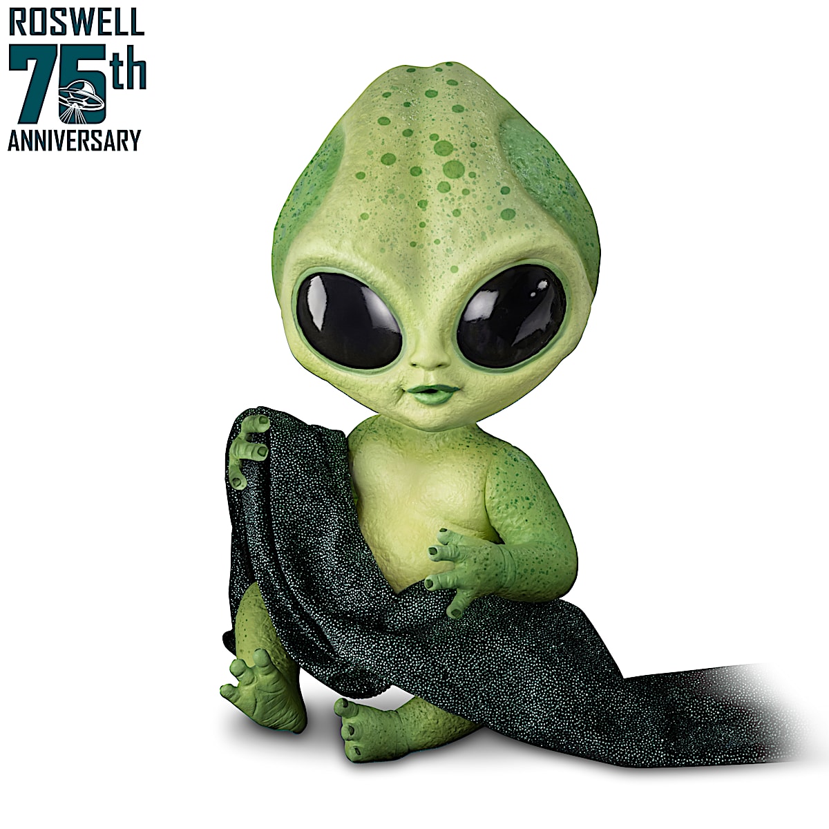 Lumina Hand-Painted Alien Baby Doll Featuring Glow-In-The Dark Vinyl Skin