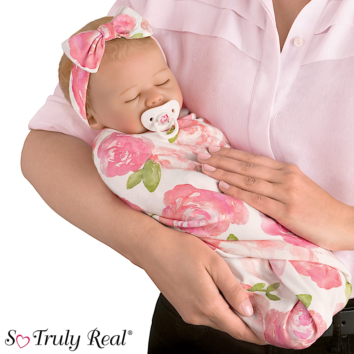 Marissa May Rosie Baby Doll With Swaddle Blanket – Ashton-Drake
