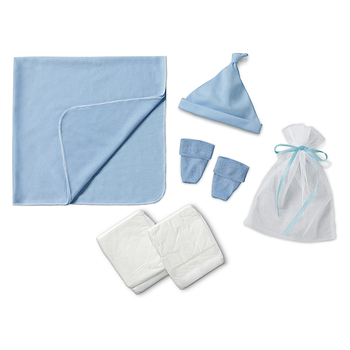 Homecoming Baby Doll Accessory Set Featuring A Blue Blanket, Hat, Set ...