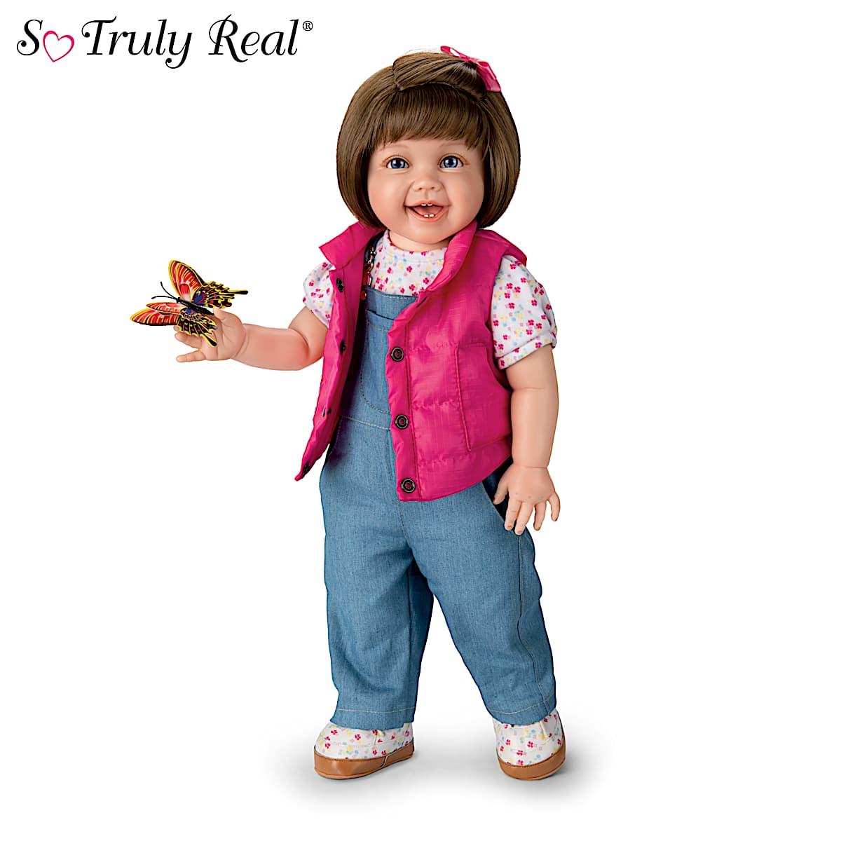 22 Tall Child Doll With Custom 5-Piece Outfit Featuring A Pink Vest ...