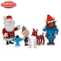 Rudolph The Red-Nosed Reindeer Poseable 1:1-Scale Hand-Painted Figures ...